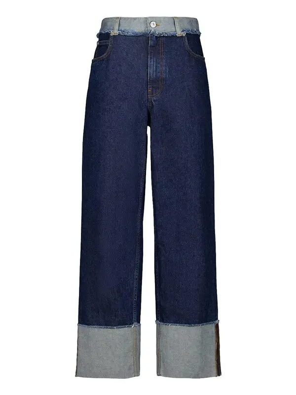 Marni Inside-out Wide Leg Denim Jeans - Blue