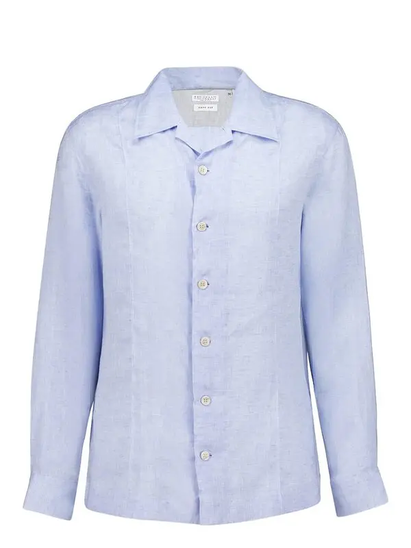 Brunello Cucinelli Cloud Linen Shirt - Blue