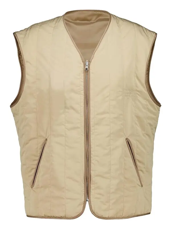 MAISON MARGIELA Padded Reversible Gilet - Beige