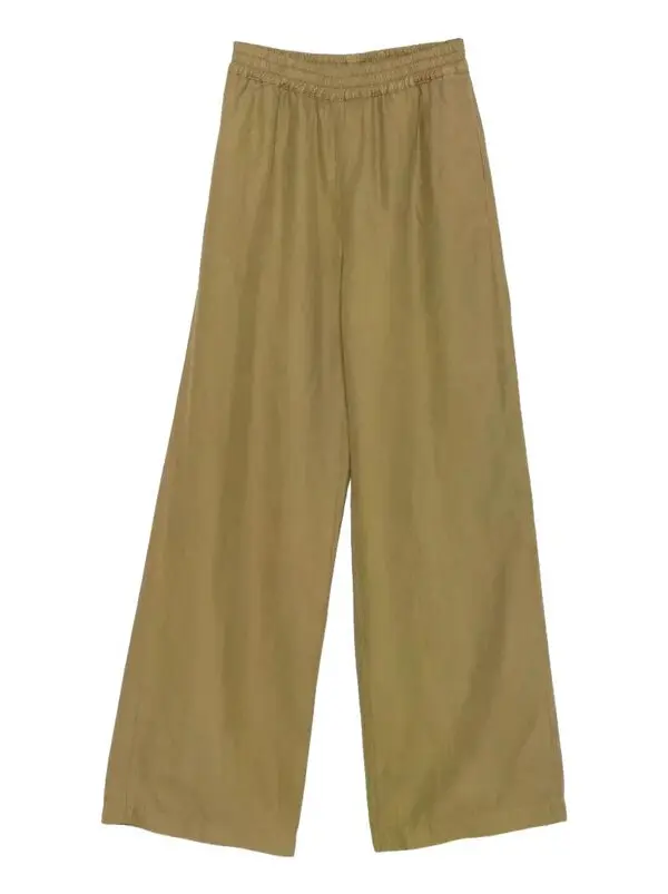 Aspesi Elasticated Waist Wide Leg Trousers - Green