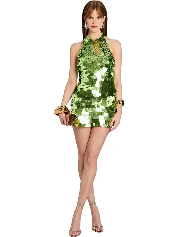Retrofete Bondera Sequin Mini Dress - Kiwi