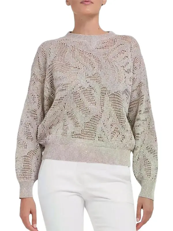 Brunello Cucinelli Open-knit Sweater - Neutrals