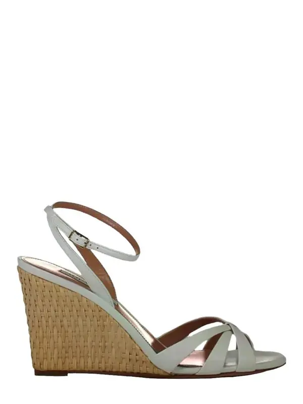 AQUAZZURA Woven Tati Sandals - Grey