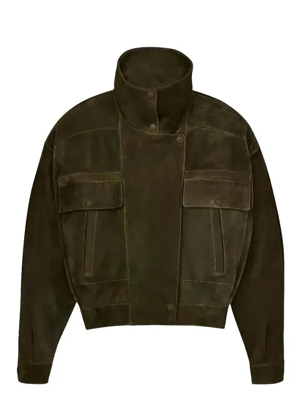 Saint Laurent Suede Jacket - Green
