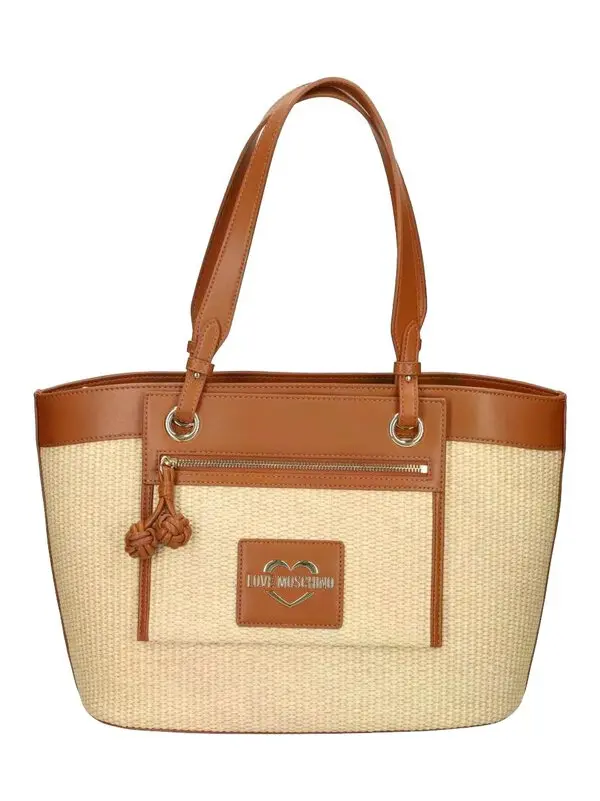 Moschino Contrasting-trim Tote Bag - Neutrals