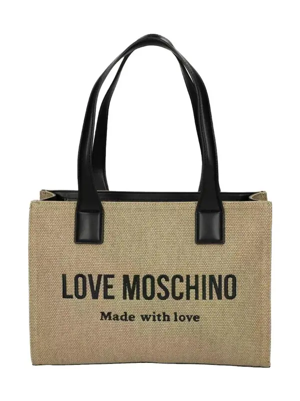 Moschino Logo-lettering Tote Bag - Neutrals