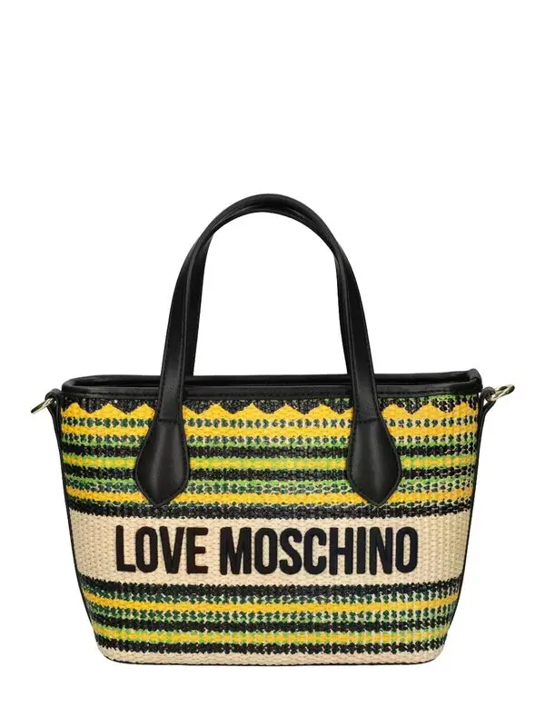 Moschino Striped Tote Bag - Neutrals