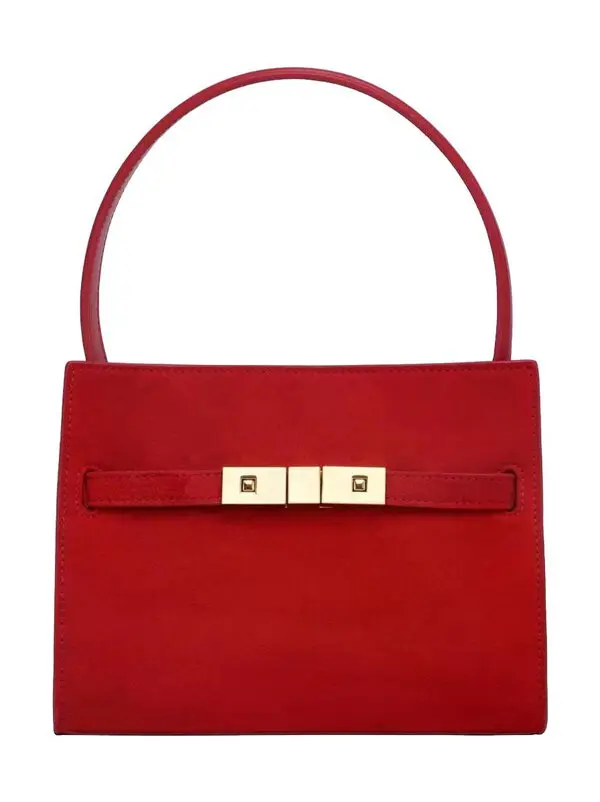 POTAMY Square-buckle Leather Mini Bag - Red