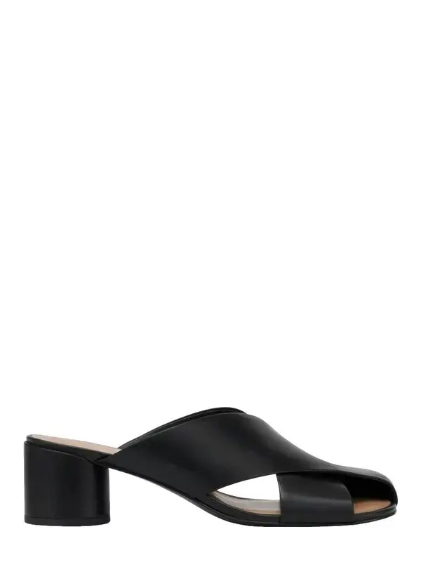 POTAMY Cross-front Mules - Black