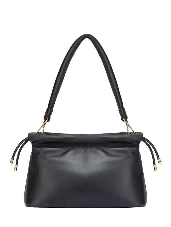 POTAMY Leather Shoulder Bag - Black