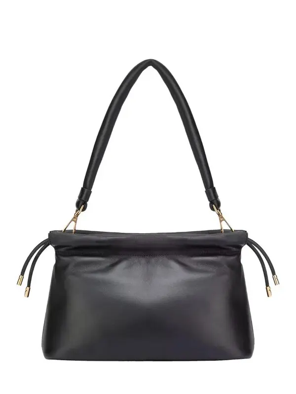 POTAMY Leather Shoulder Bag - Black