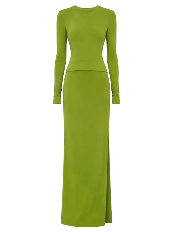 Nanushka Shada Long-sleeved Maxi Dress - Green