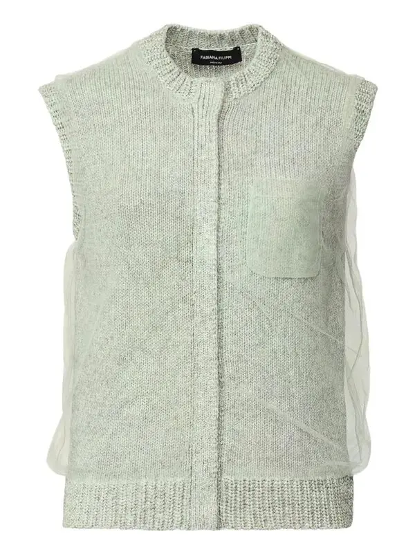 Fabiana Filippi Sleeveless Knit Vest - Green