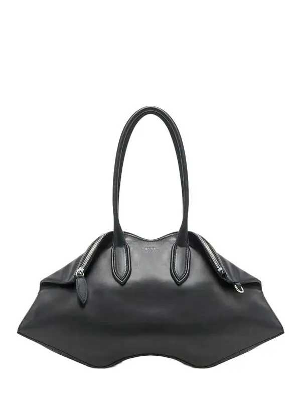 Alexander McQueen Manta Leather Shoulder Bag - Black