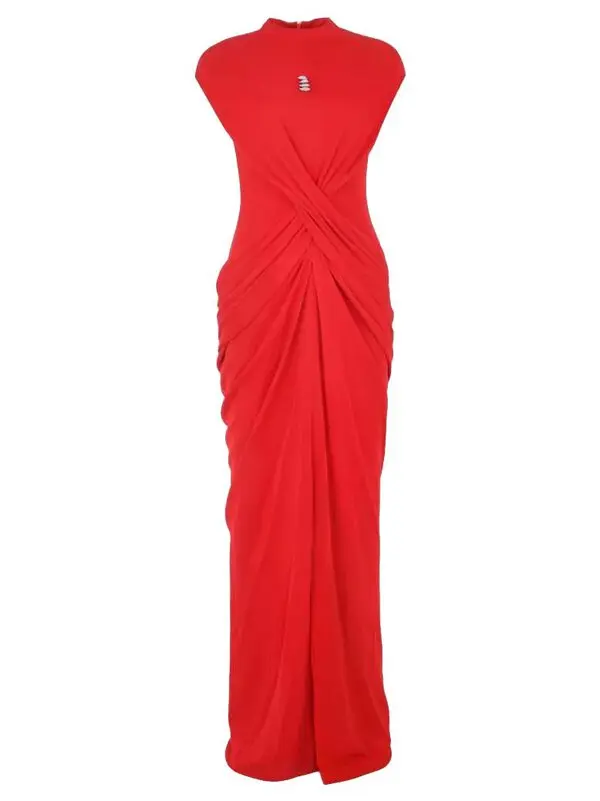 CHATS BY C.DAM Draping Maxi Dress - Red
