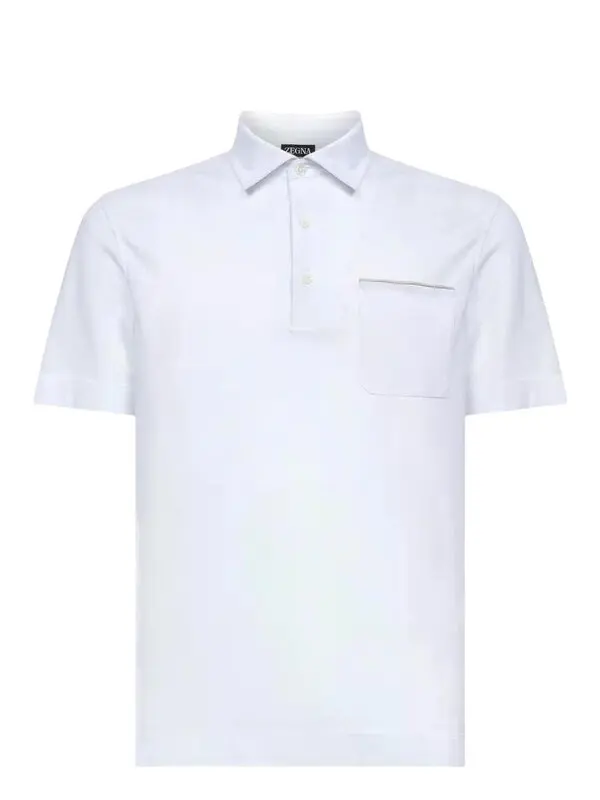 Zegna Chest Pocket-trim Polo Shirt - White