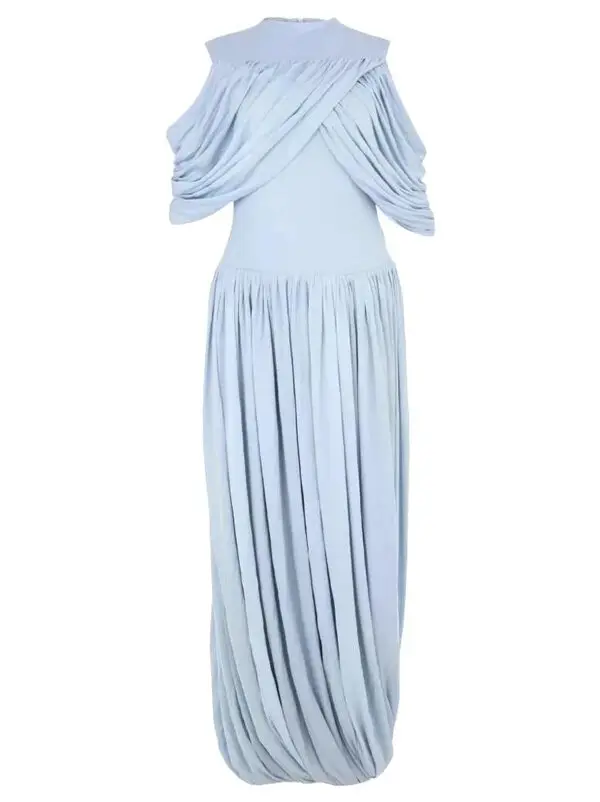 CHATS BY C.DAM Ethel Draped Maxi Dress - Blue