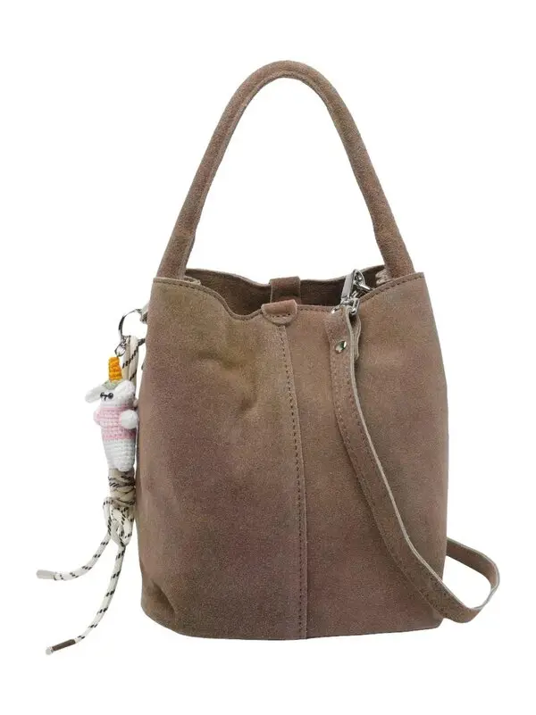 D.a.t.e. Paniere Suede Handbag With Removable Strap - Brown