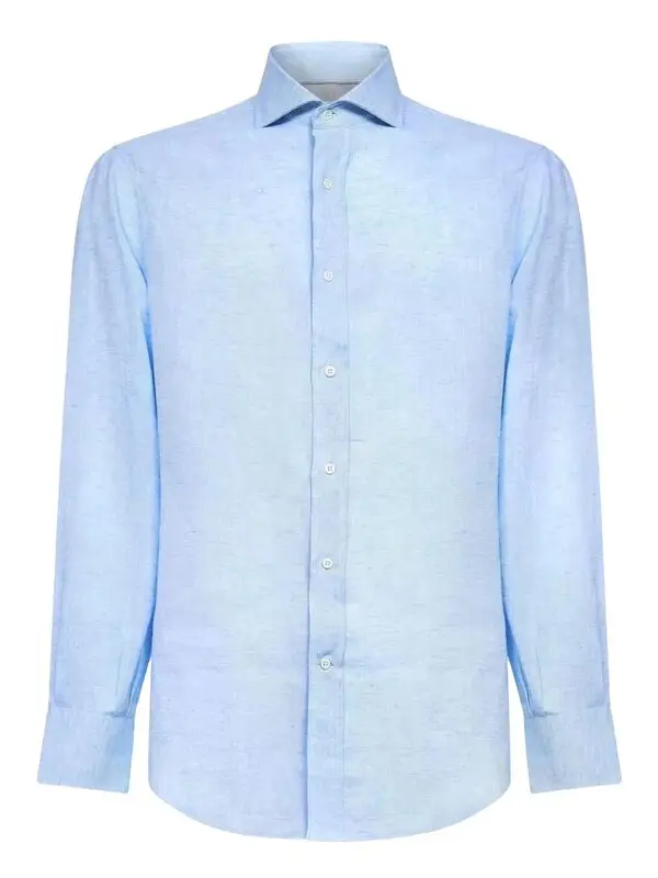 Brunello Cucinelli Buttoned Long-sleeved Shirt - Blue