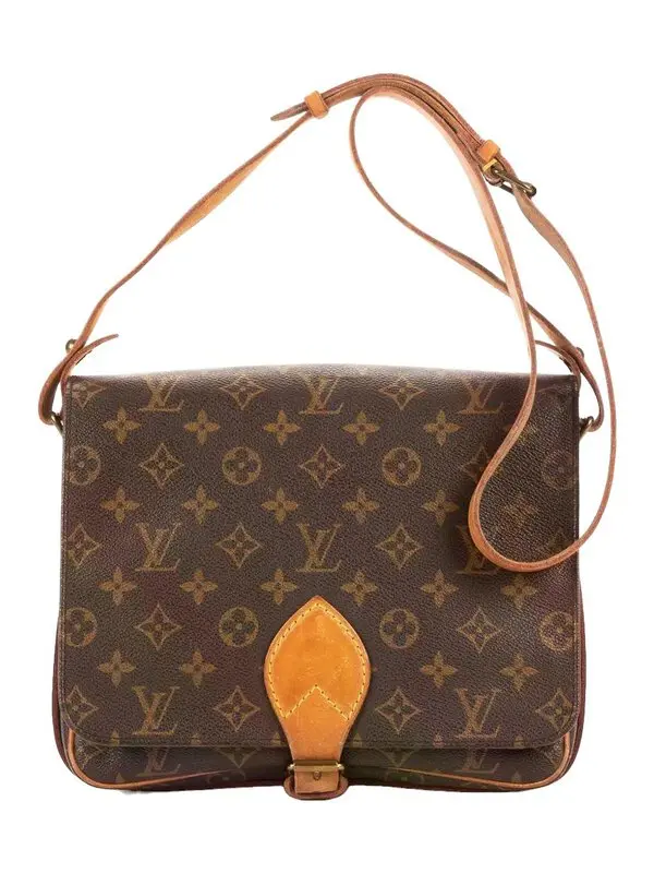 LOUIS VUITTON Gm Cartouchiere Monogram Canvas Shoulder Bag - Brown