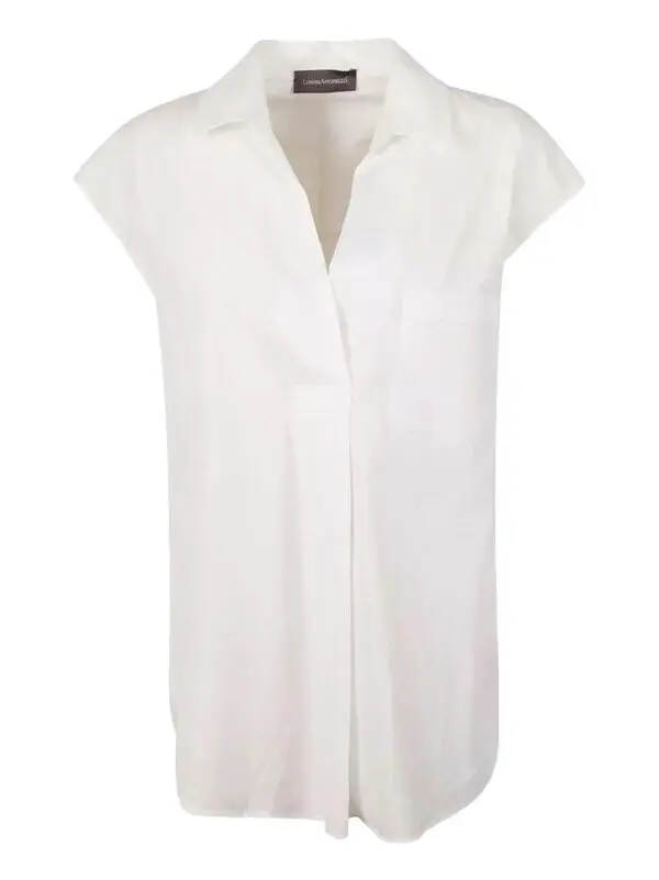 Lorena Antoniazzi Cotton Shirt With Pocket Detail - Neutrals