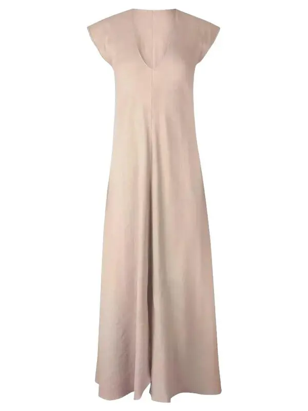PETER COHEN Doves V-neck Maxi Dress - Neutrals