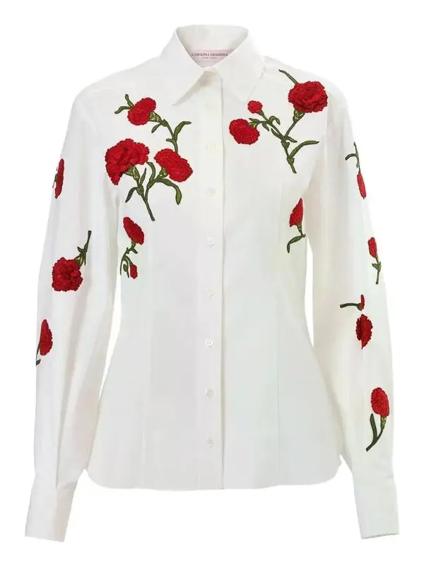 Carolina Herrera Isabela Embroidered Shirt - White