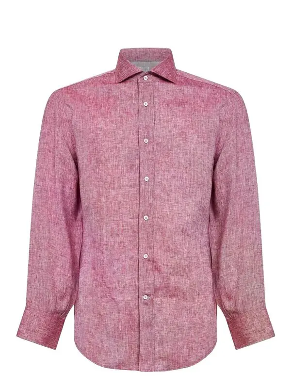 Brunello Cucinelli Button Long-sleeve Shirt - Red