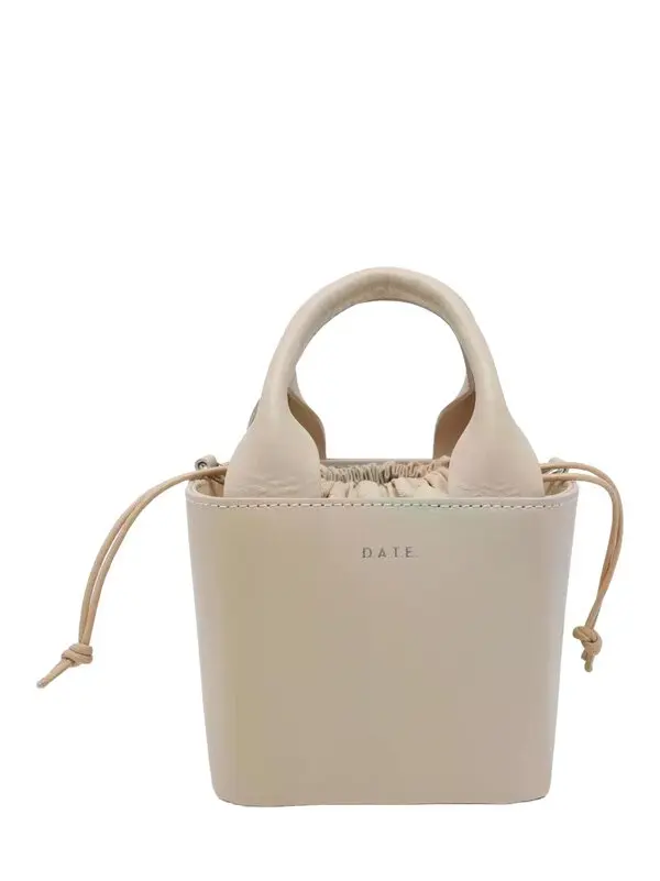 D.a.t.e. Cubo Leather Handbag - Neutrals
