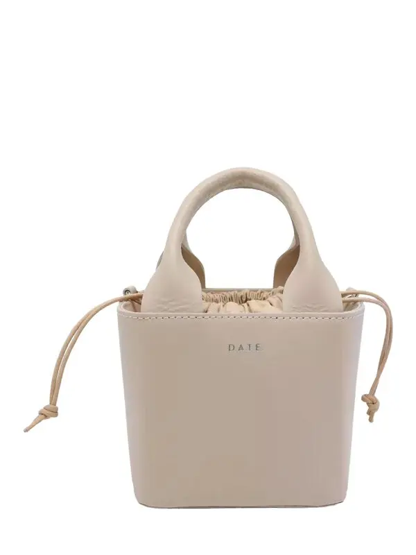 D.a.t.e. Cubo Leather Handbag - Neutrals