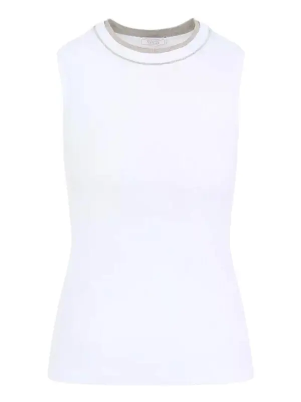 Peserico Lurex-embellished Vest - White