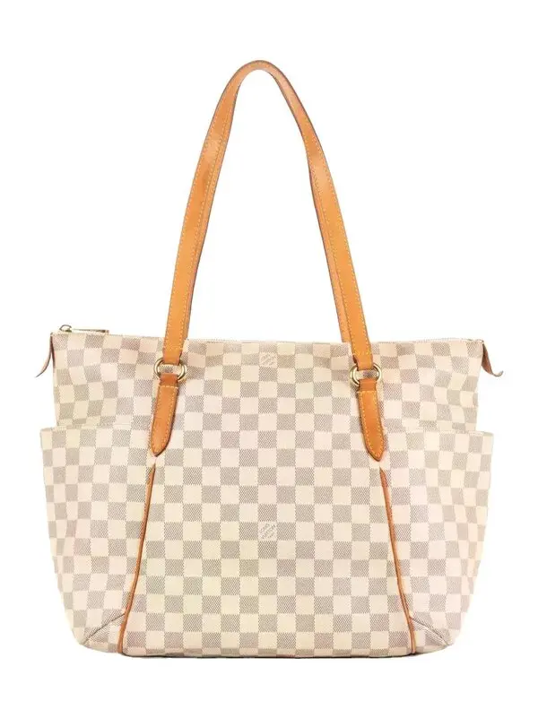 LOUIS VUITTON Totally Mm Damier Azur Tote - White