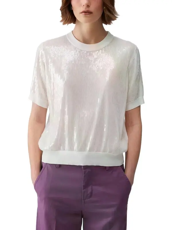 Liu Jo Sequin T-shirt - White