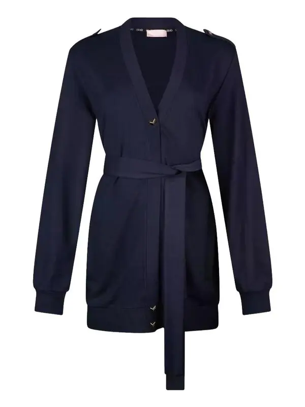 Liu Jo Button-fastening Belted Cardigan - Blue