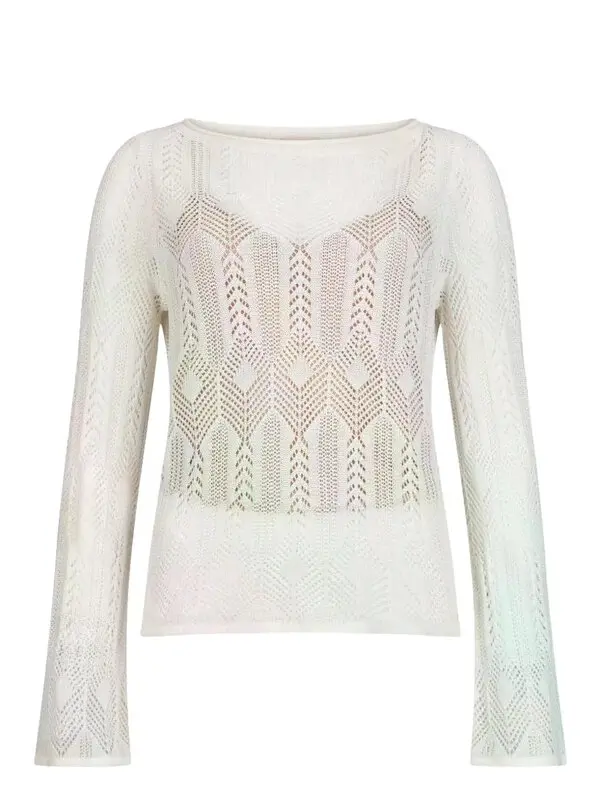 Liu Jo Openwork Jumper - White