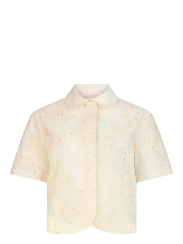 Liu Jo Floral Embroidered Shirt - Neutrals