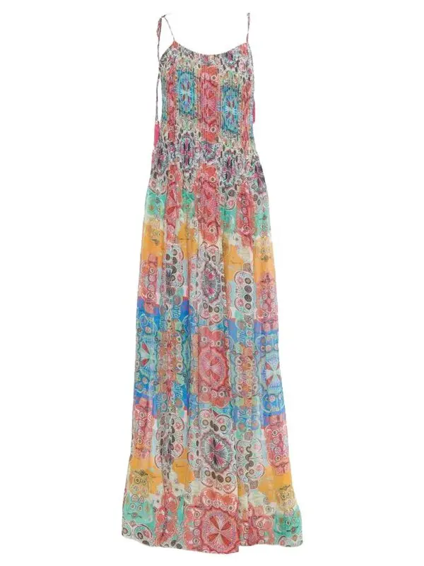 Roberto Cavalli Patterned Maxi Dress - Blue