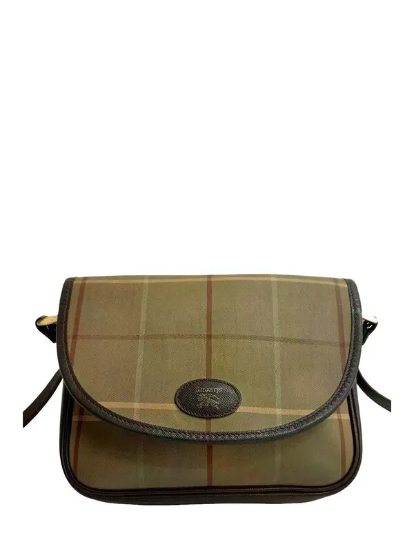 Burberry Check Canvas Crossbody Bag - Brown