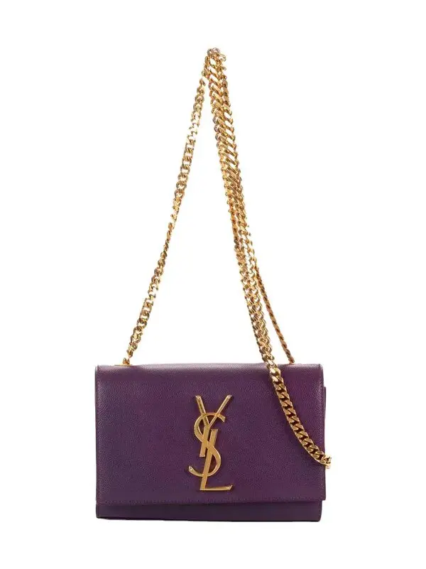 Saint Laurent Kate Logo-plaque Chain Shoulder Bag - Purple