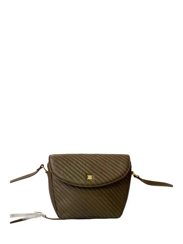 Celine 2008 Quilted Leather Flap Crossbody Bag - Brown