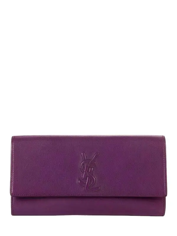 Saint Laurent Belle De Jour Flap Clutch - Purple
