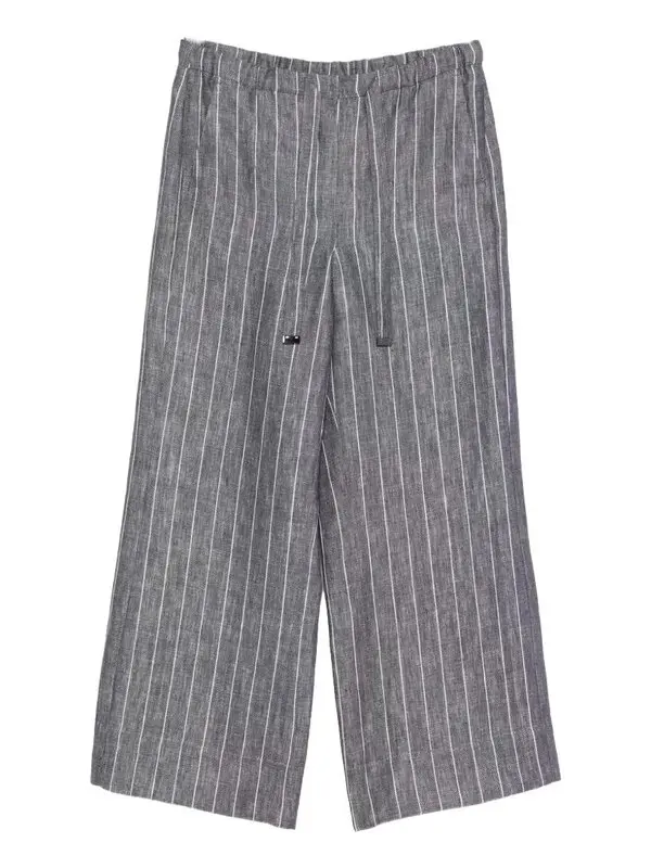 Max Mara Striped Drawstring Trousers - Blue