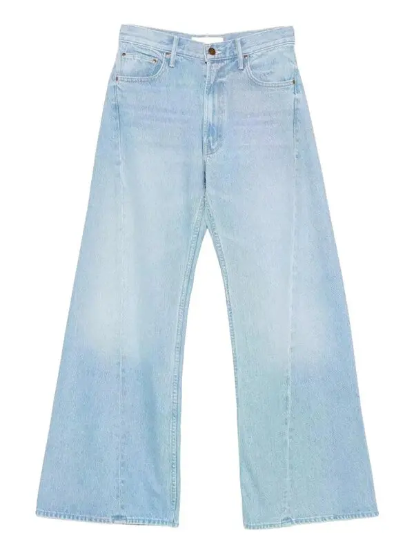 MOTHER Central Seam Wide Leg Jeans - Blue
