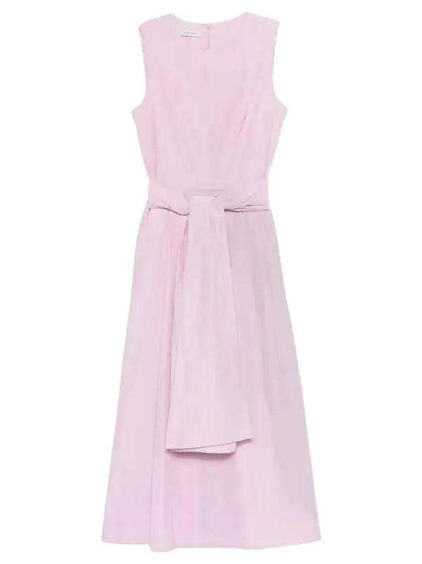 ROSSO 35 Belted Sleeveless Midi Dress - Pink