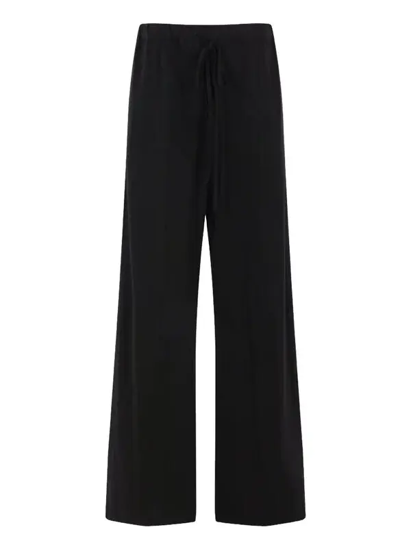 Plan C Drawstring Palazzo Pants - Black