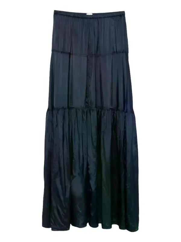 Aspesi Tiered Maxi Skirt - Blue