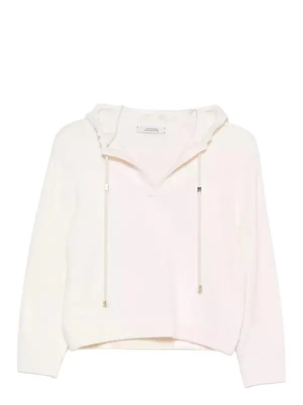 Dorothee Schumacher Hooded V-neck Sweater - Neutrals