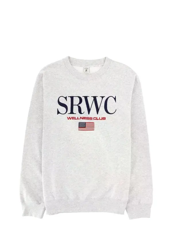 SPORTY & RICH Embroidered Logo Sweatshirt - Grey