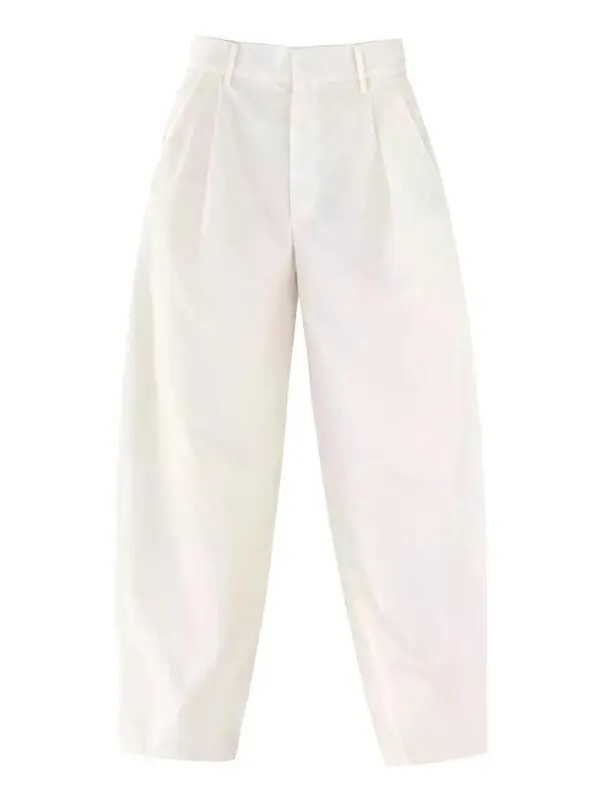 ALYSI Pleated Trousers - White