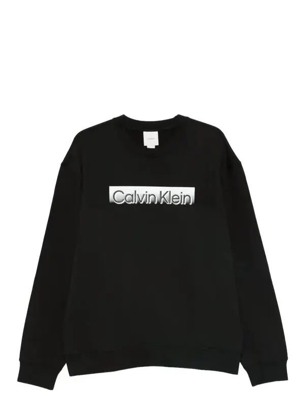 Calvin Klein Logo Crew Neck Sweater - Black